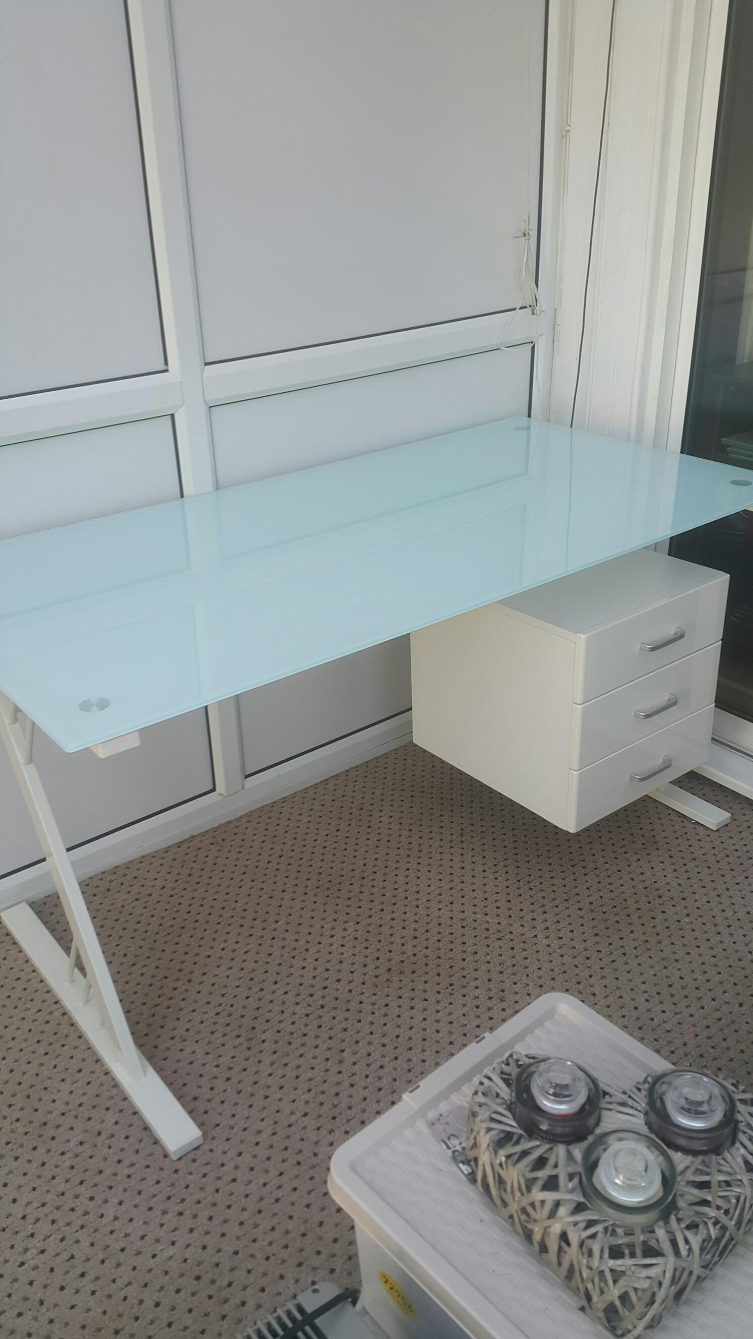modern white glass study desk dressing table in DN21 Gainsborough für £ ...