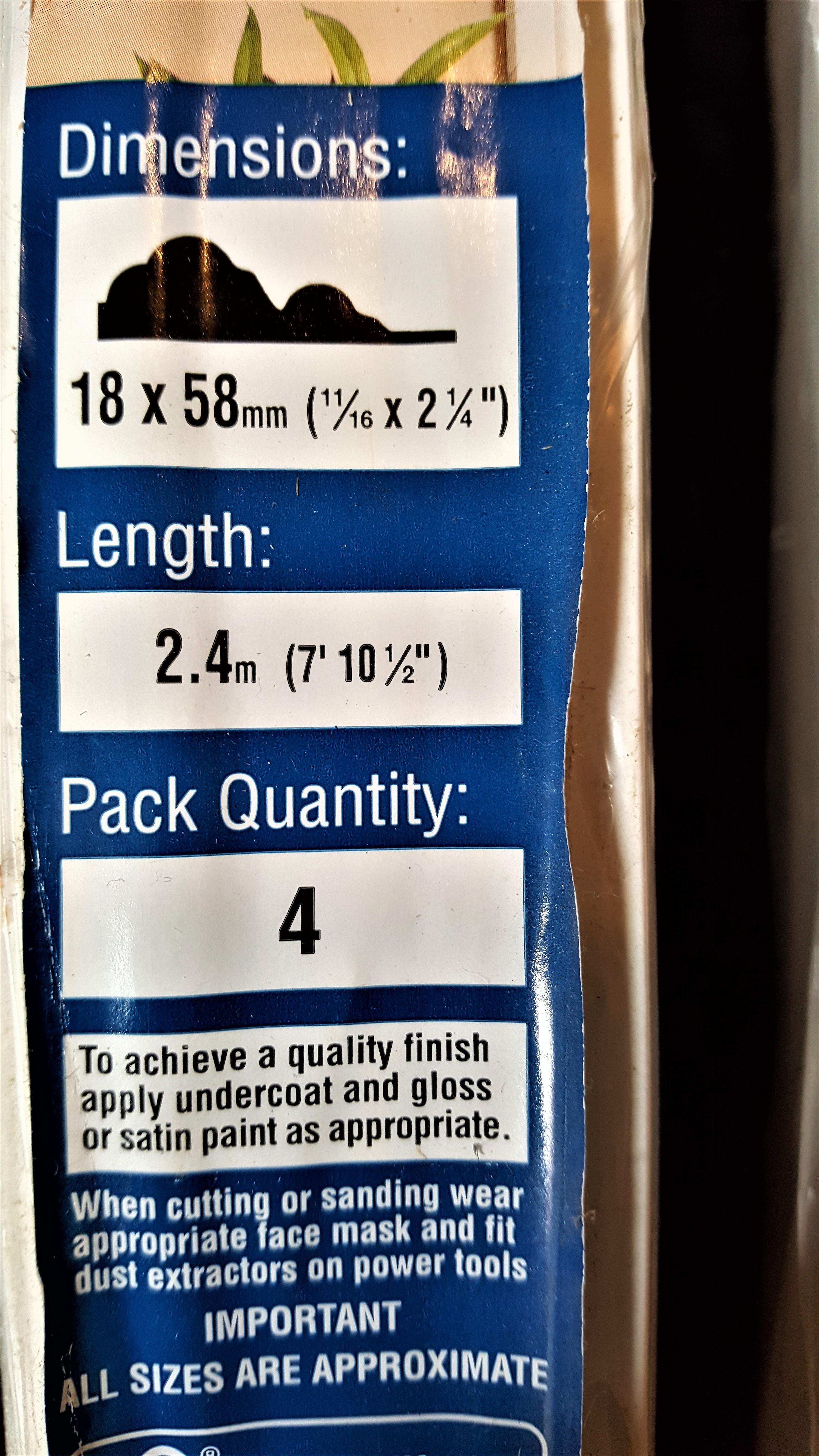 3 x Wickes Pre Primed MDF Dado Rail - Pack 4 in Harborough for £34.00 ...