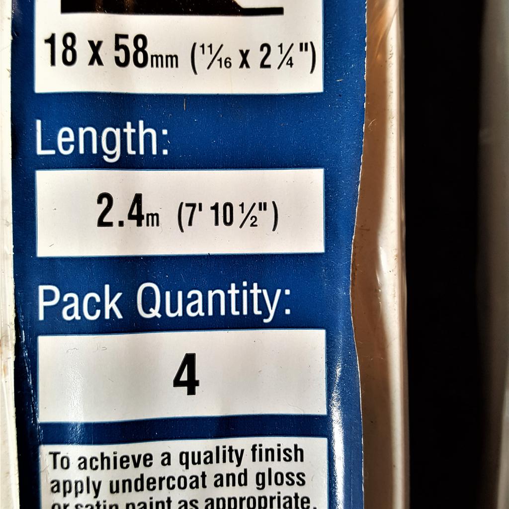 3 x Wickes Pre Primed MDF Dado Rail - Pack 4 in Harborough for £34.00 ...