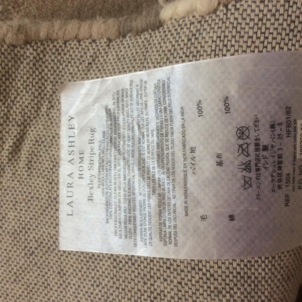 Laura Ashley Bexley 100% wool rug in Natural in L23 Ford für 90,00 ...