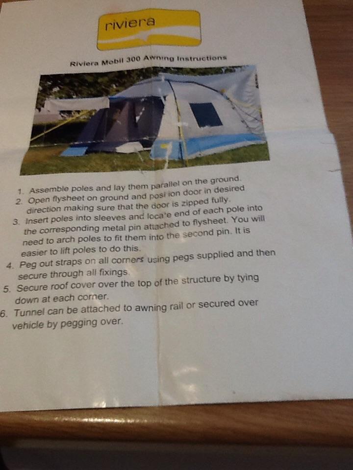 Riviera Mobil 300 Awning in B23 Birmingham für £ 70,00 zum Verkauf ...