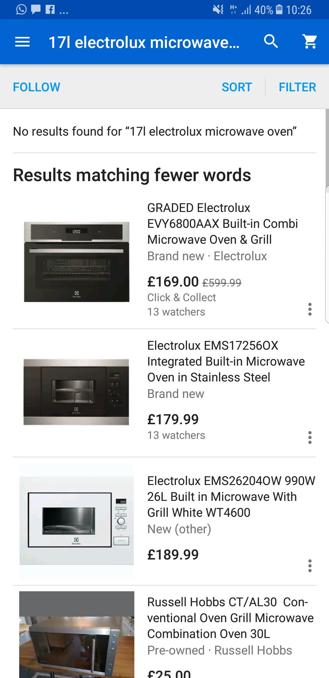 Electrolux Inter Microwave Oven Brand New in B23 Birmingham für 90,00 ...