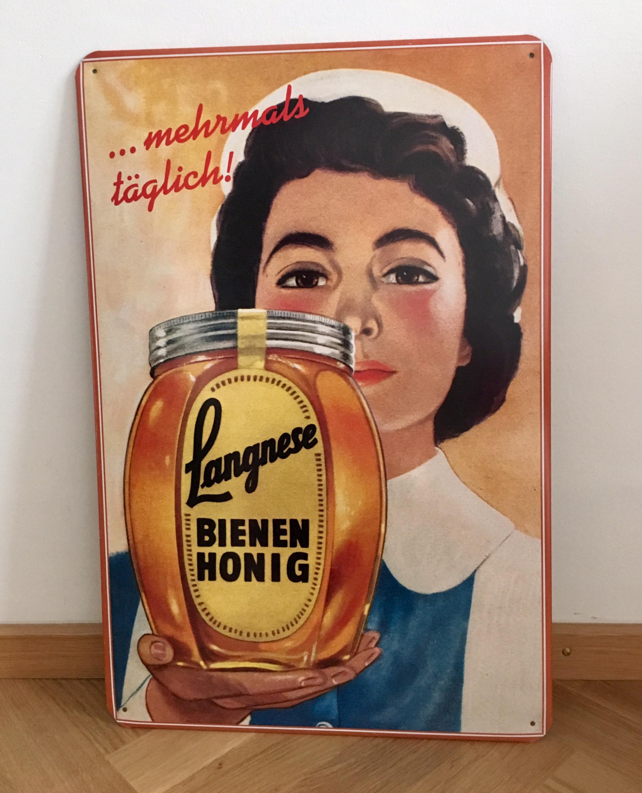 Langnese Honig Blechschild in 68165 Mannheim für € 18,00 zum Verkauf ...