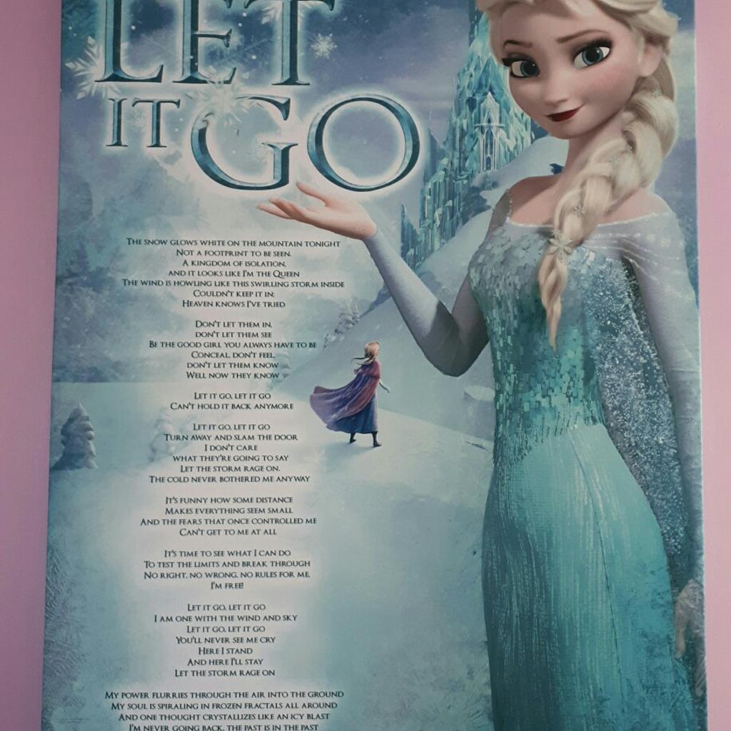 Frozen canvas with song lyrics in TS17 Thornaby für £ 5,00 zum Verkauf ...