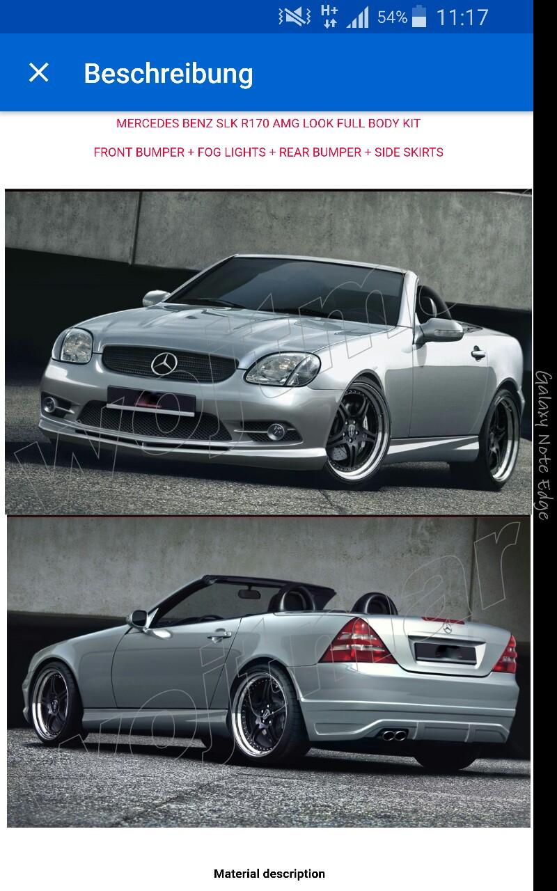 AMG Look Bodykit Mercedes SLK R170 /Mopf in 46238 Bottrop für € 359,00 ...