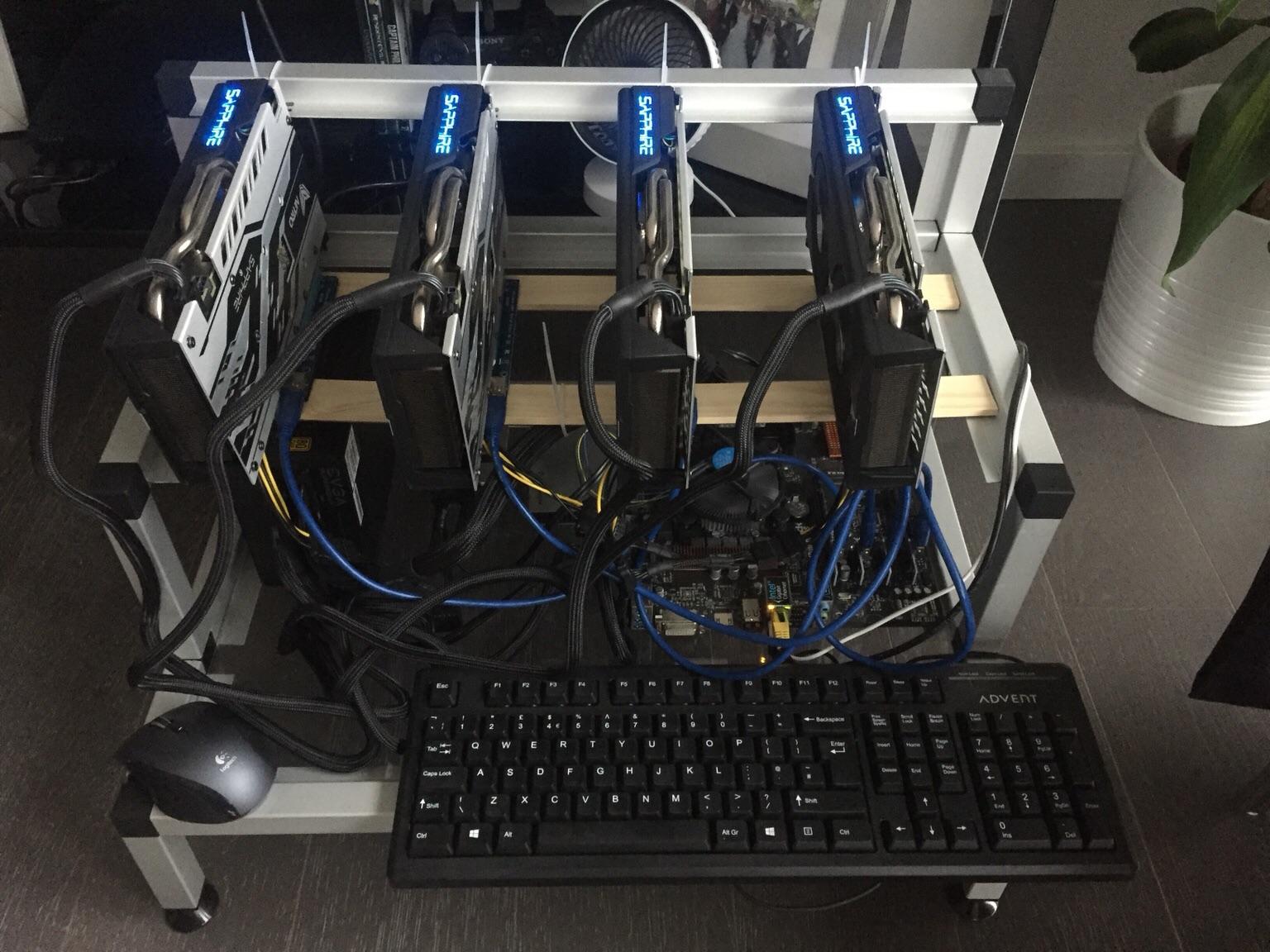 4x Sapphire RX 580 8GB Nitro+ ETH mining rig in E20 London for £1,750. ...
