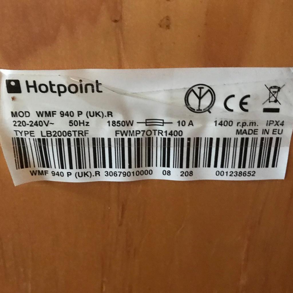 Hotpoint washing machine DOOR ONLY in E1 London für 15,00 £ zum Verkauf ...