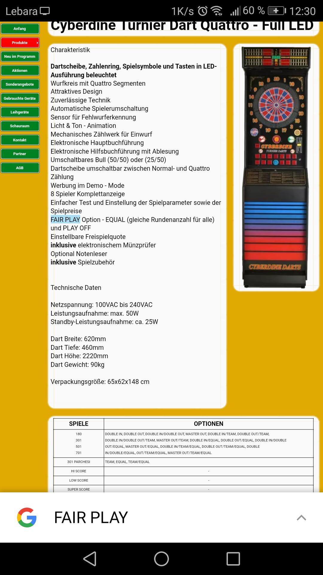 Dartautomat cyberdine in 21502 Geesthacht für € 1.350,00 zum Verkauf ...