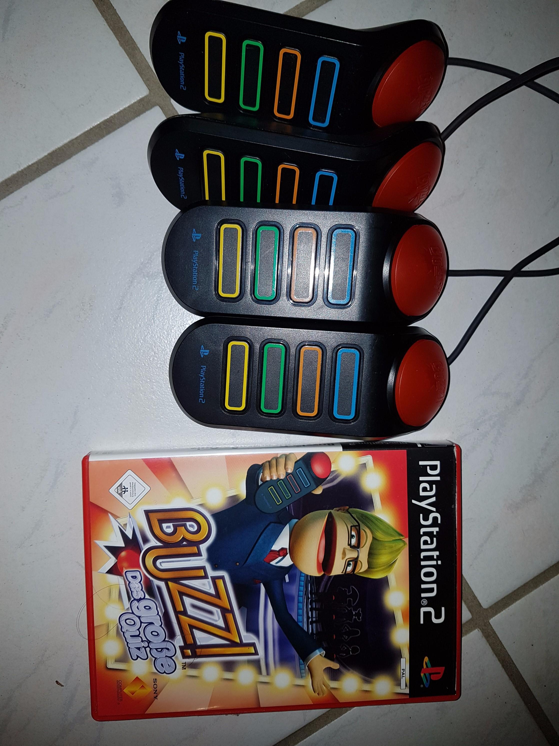 BUZZ Das große Quiz + 4 Buzzer PS2 in 76703 Kraichtal für 23,00 € zum ...
