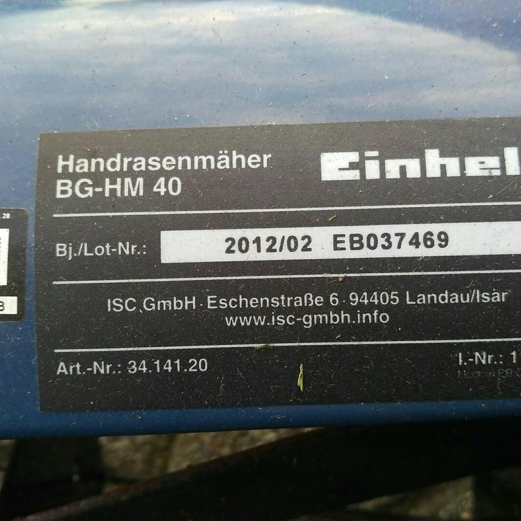 Einhell Rasenmäher manuell (Handrasenmäher) in 68169 Mannheim für € 30 ...