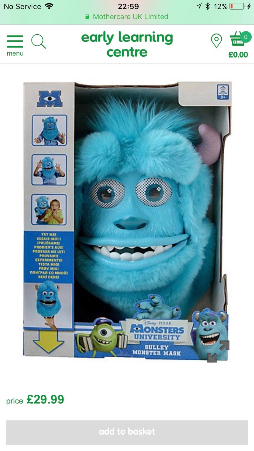 Brand new in box monsters University mask in BN6 Sussex für 10,00 £ zum ...