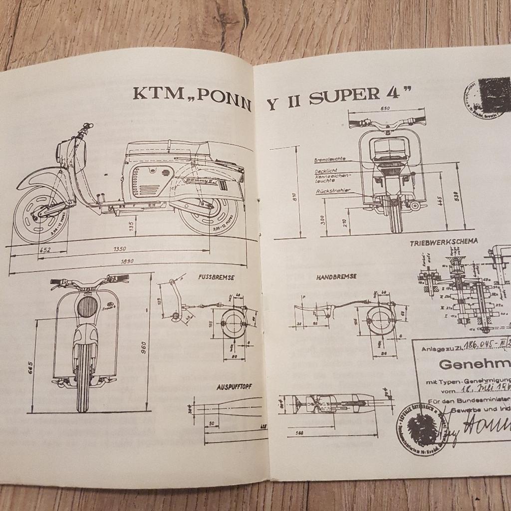 ktm ponny 2 super 4 typenschein in 1230 Wien für 1,00 € zum Verkauf ...