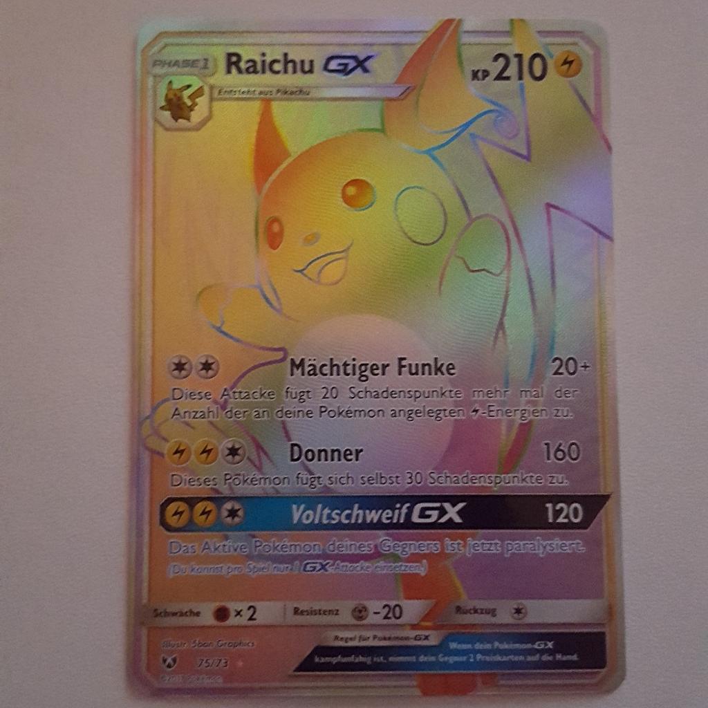 Pokemon Karte Raichu GX Rainbow in 12043 Neukölln for €25.00 for sale ...