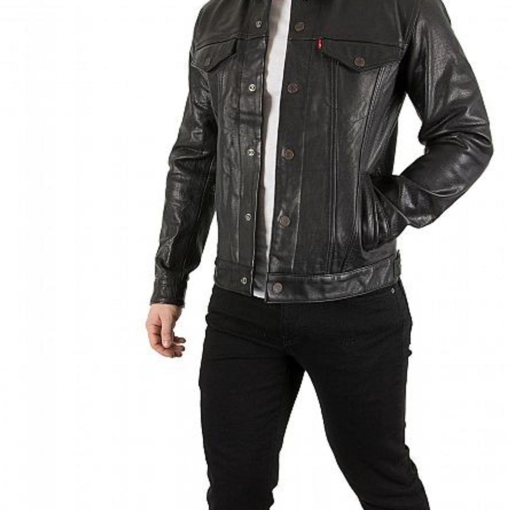 LEVI'S BLACK BUFFALO LEATHER TRUCKER JACKET in RM9 Dagenham für 200,00 ... LEVI'S BLACK BUFFALO LEATHER TRUCKER JACKET in RM9 Dagenham für 200,00 ...