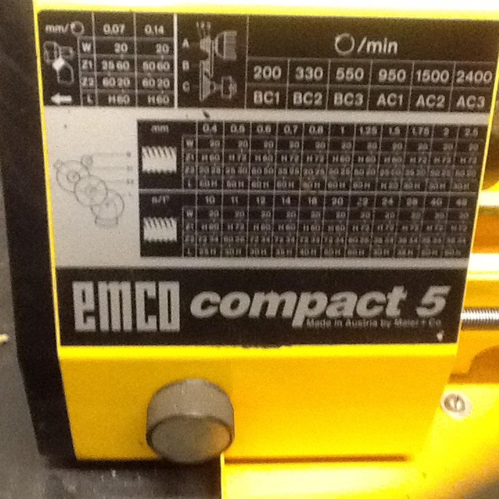 Emco Compact 5 Lathe in OL3 Oldham für £ 550,00 zum Verkauf | Shpock AT