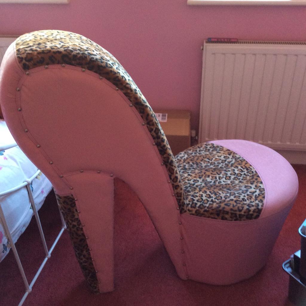 Pink and leopard stiletto shoe chair in London Borough of Havering for ...