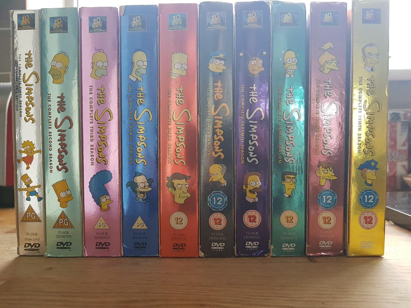 The Simpsons DVD's Seasons 1-10 Complete in ME8 Gillingham für 5,00 ...