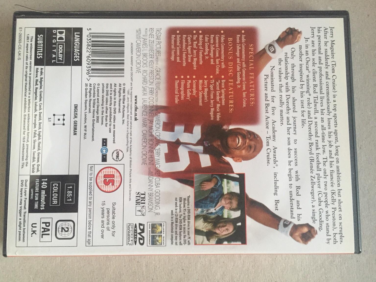 Jerry Maguire 2 disc DVD Ton Cruise in B92 Solihull für 1,00 £ zum ...