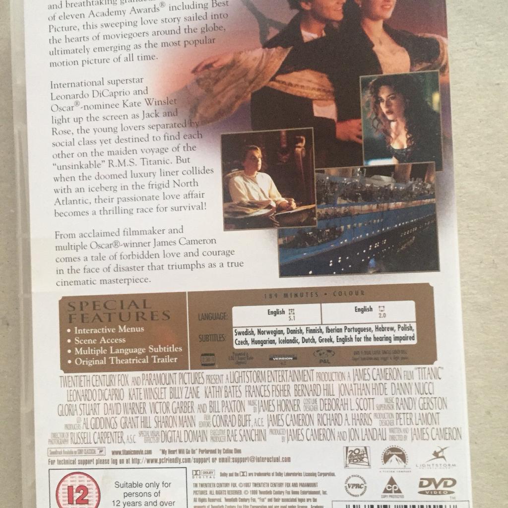 Titanic DVD Kate Winslett in B92 Solihull für 1,00 £ zum Verkauf ...
