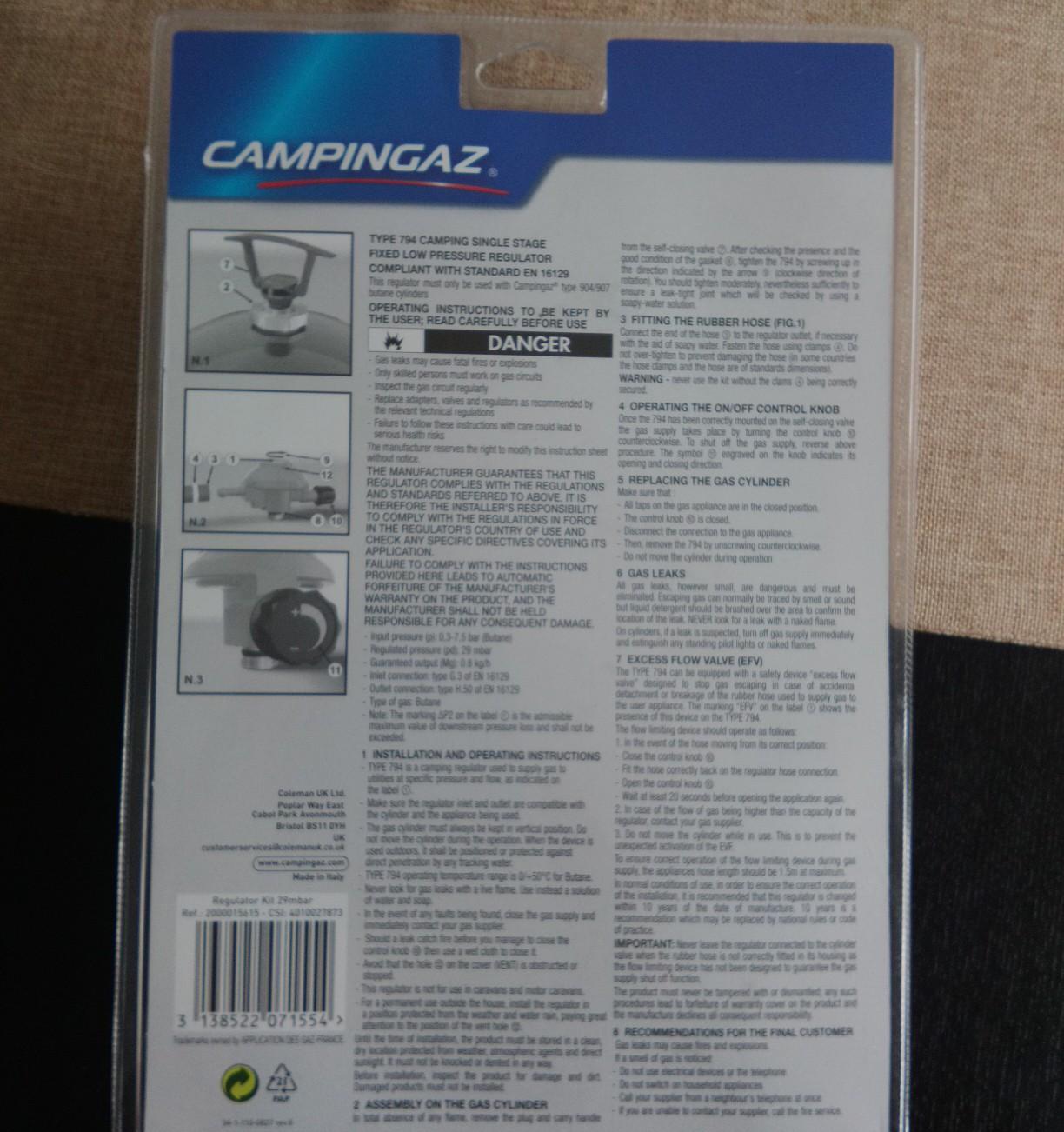 Campingaz Regulator kit R907 / R904 in WF4 Wakefield for £6.50 for sale ...