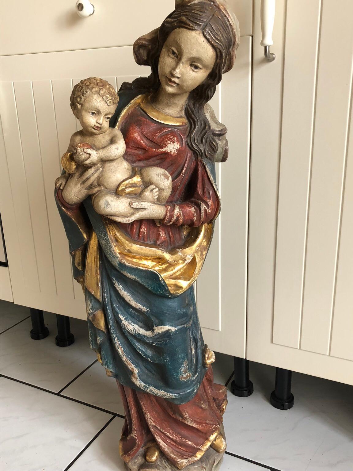 Heiligenfigur Maria mit Kind Holzschnitzerei in 41065 Pesch für 300,00 ...