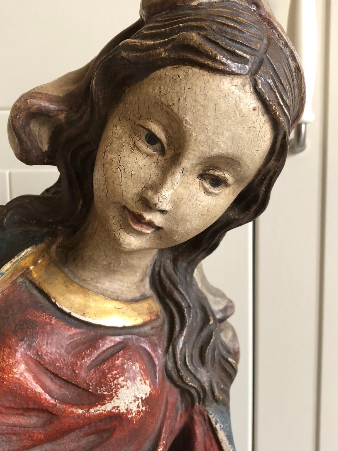 Heiligenfigur Maria mit Kind Holzschnitzerei in 41065 Pesch für 300,00 ...