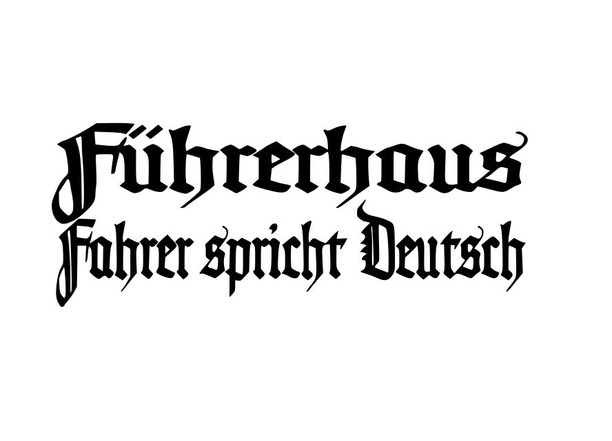 Führerhaus Fahrer spricht deutsch Aufkleber in 56299 Ochtendung für 3 ... Führerhaus Fahrer spricht deutsch Aufkleber in 56299 Ochtendung für 3 ...