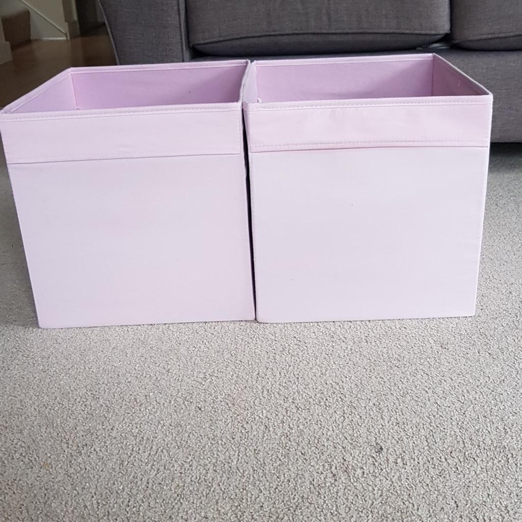 Drona Pale Pink Storage Boxes in KT14 Runnymede for £3.00 for sale | Shpock