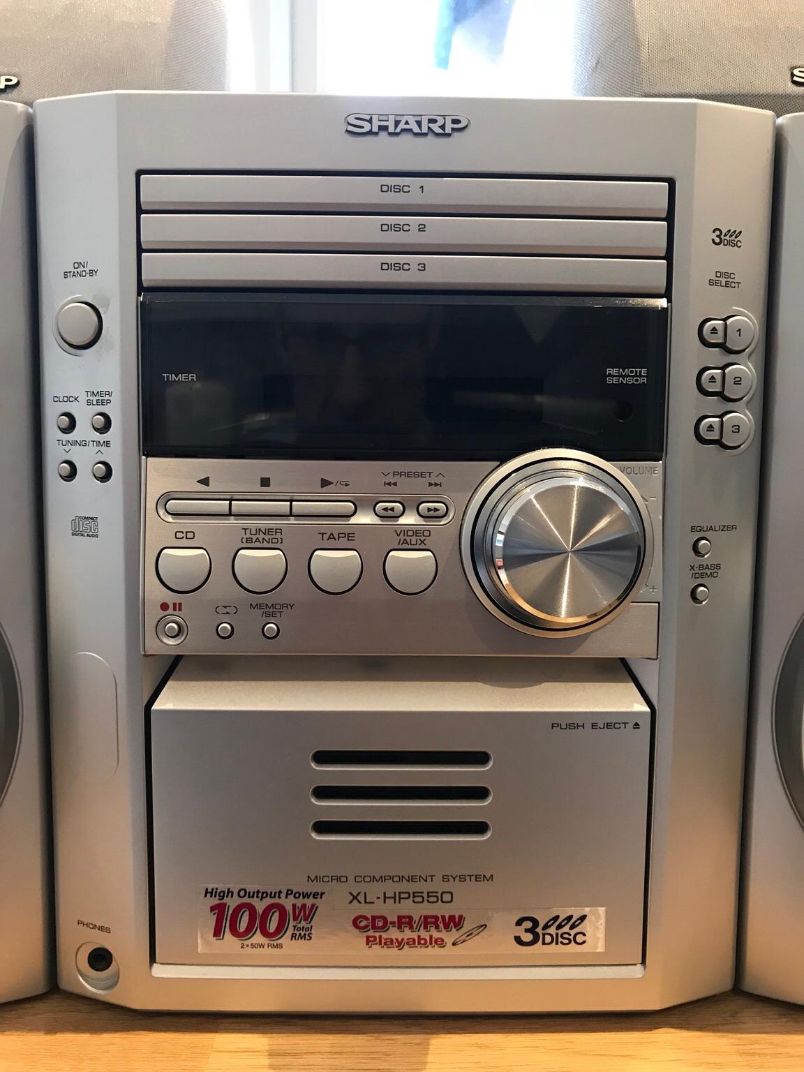 Sharp XL-HP550 micro system with 4 speakers in L23 Sefton für 35,00 ...