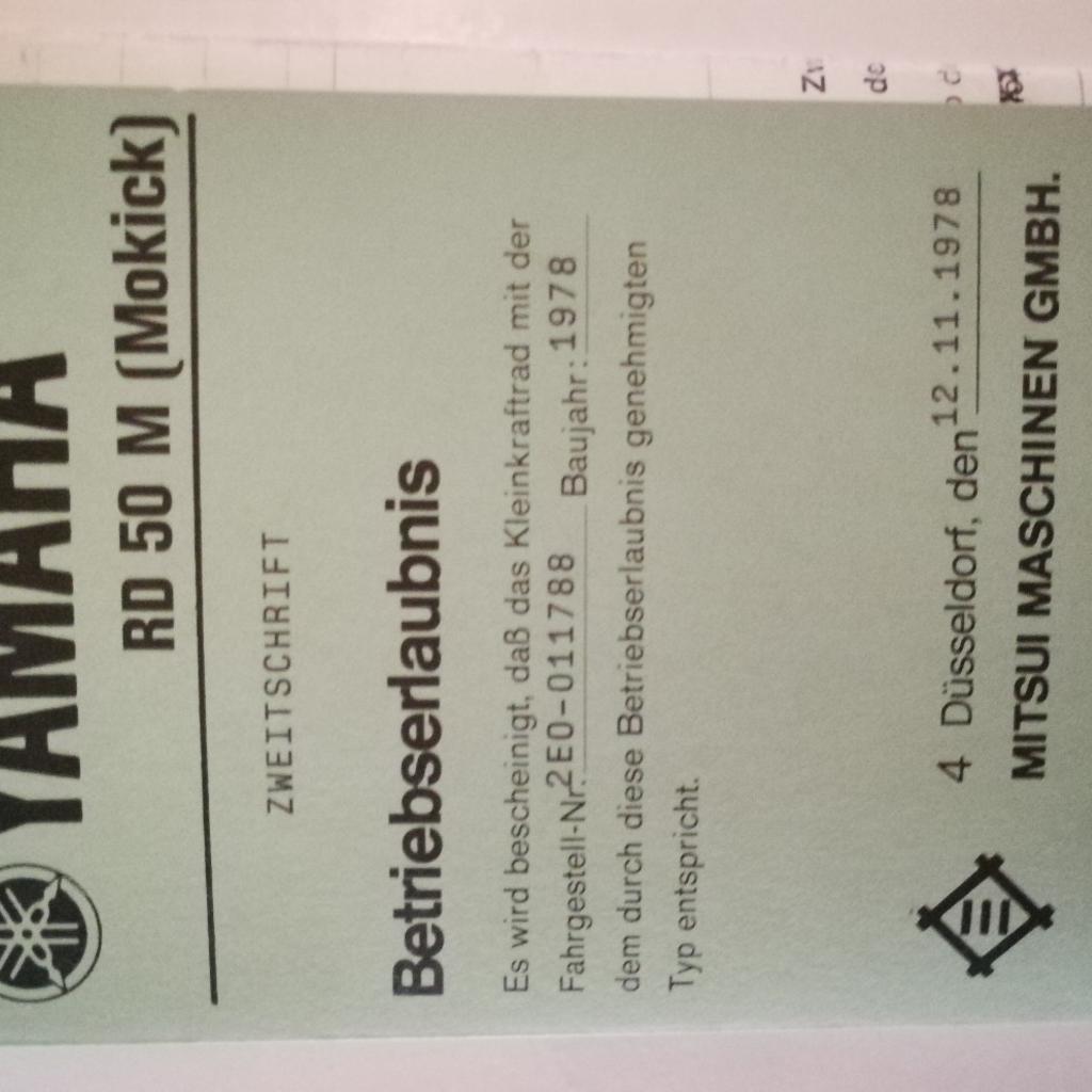 Yamaha RD 50 Moped in 55232 Weinheim für 450,00 € zum Verkauf | Shpock DE