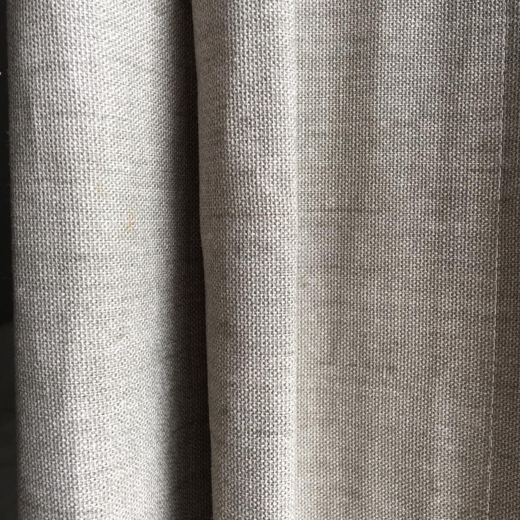 NEW* Stone Grey Linen Cotton Curtains 137x117 in CR4 London for £15.00 ...