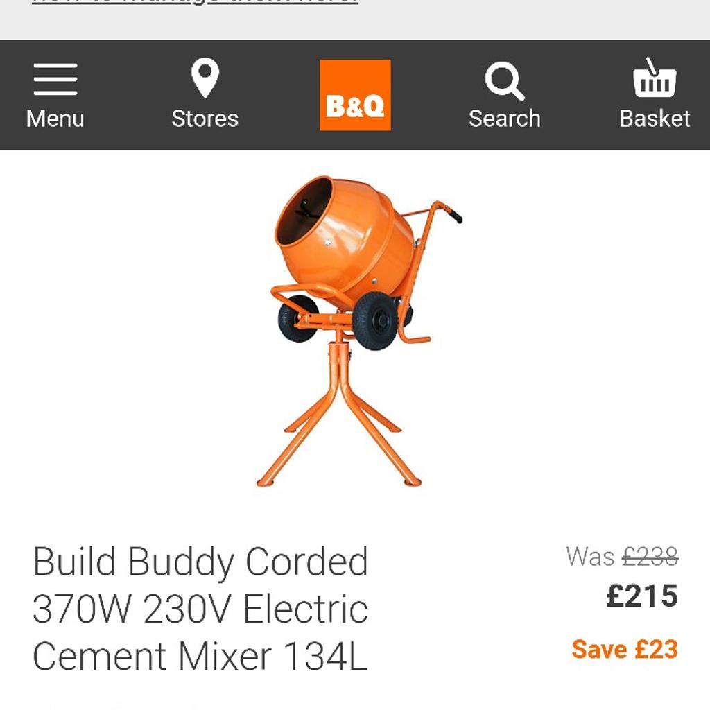 Build Buddy Electric Cement Mixer in LL14 Mawr für £ 140,00 zum Verkauf ...