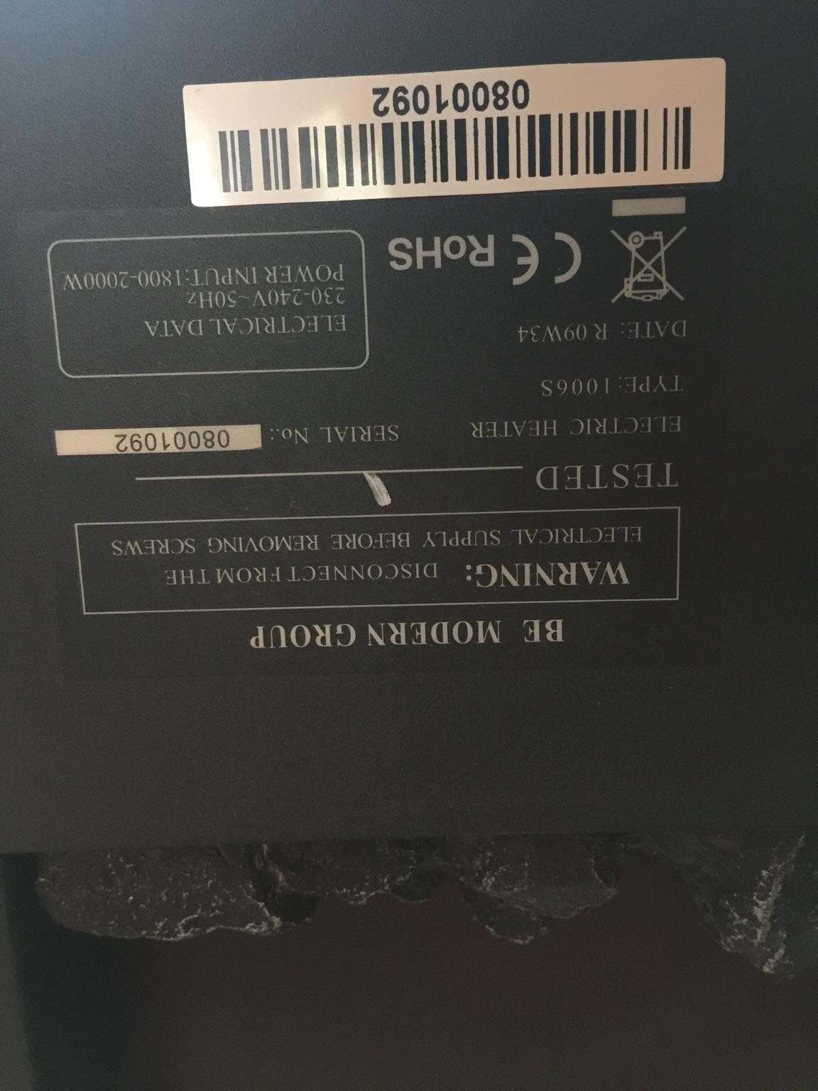 Be modern electric wall fire model 1006 S in Wolverhampton for £20.00 ...