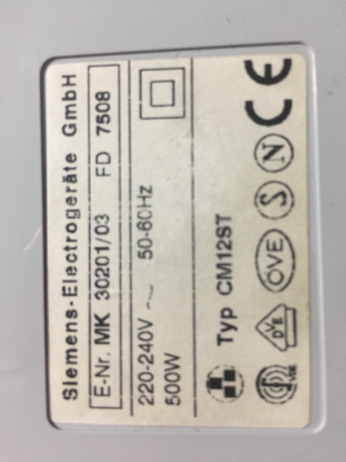 Küchenmaschine Siemens MK 30201/03 in 63691 Ranstadt für 35,00 € zum ...