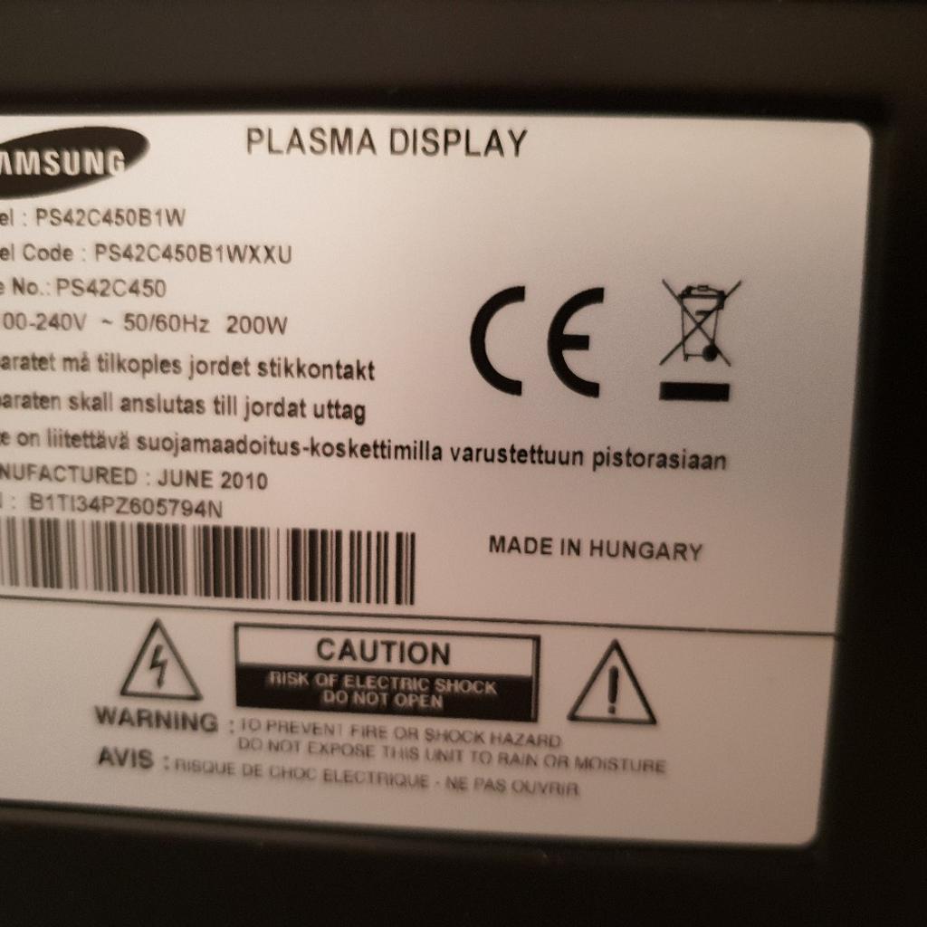 Samsung Plasma 42 inch TV in FY5 Wyre für 125,00 £ zum Verkauf | Shpock DE