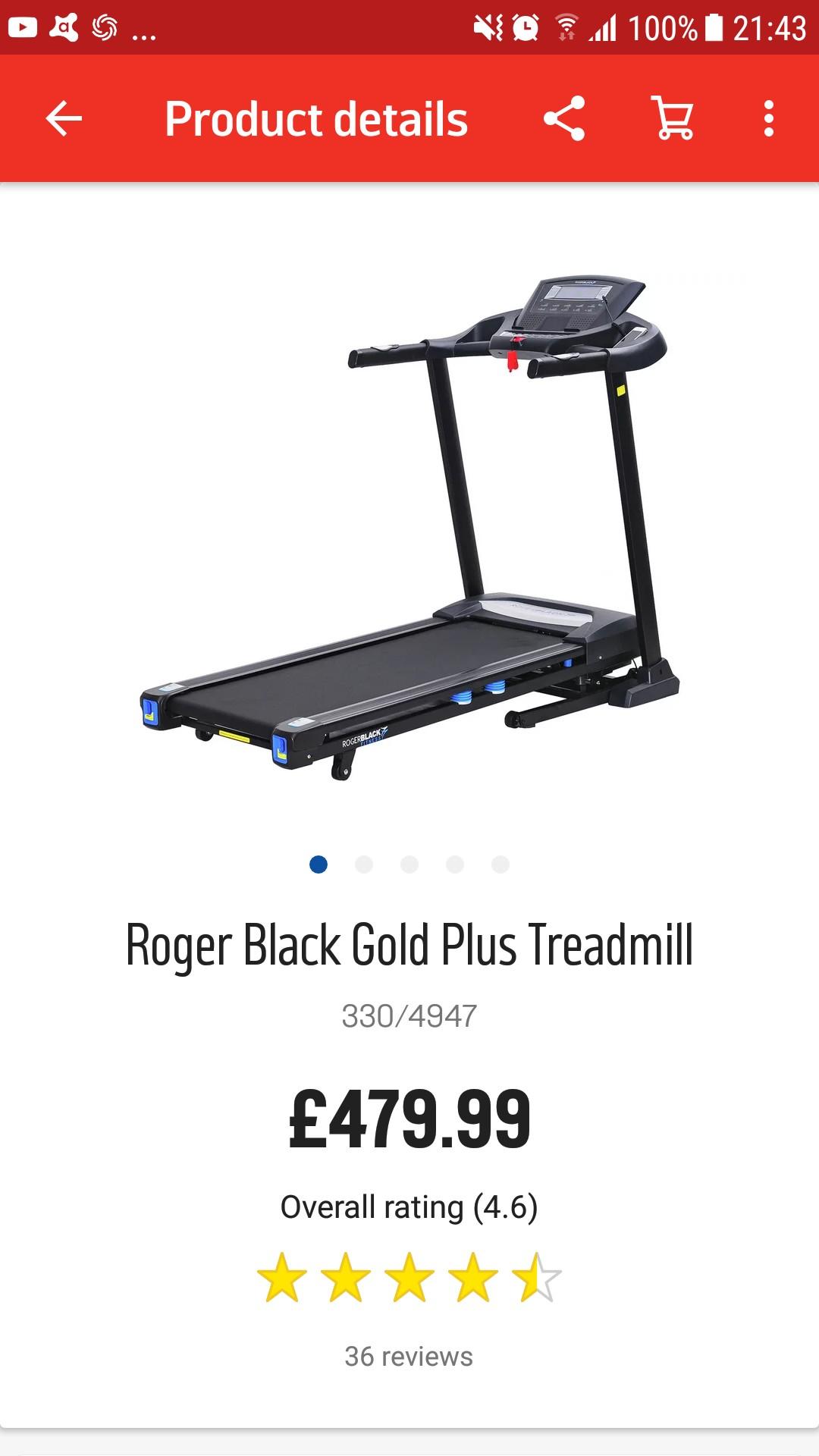 Roger Black Gold Plus Treadmill - Argos in SS14 Basildon für 150,00 ...