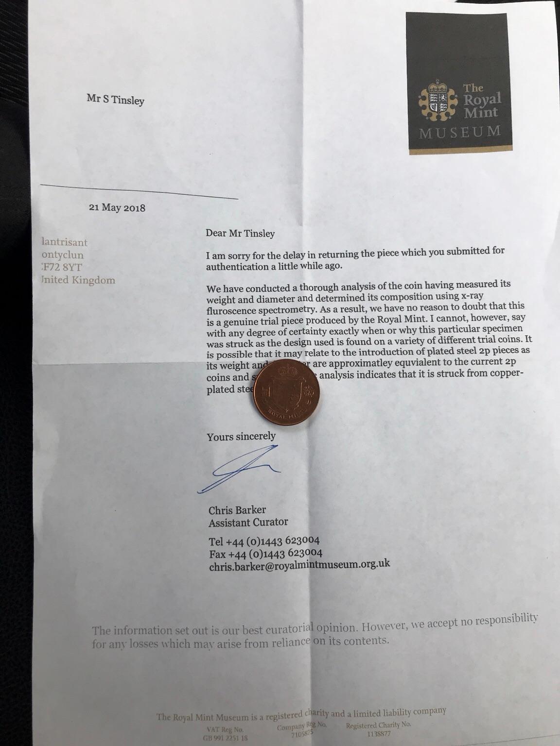 Trial coin 2p very rare from royal mint in WV14 Dudley for £20.00 for ...