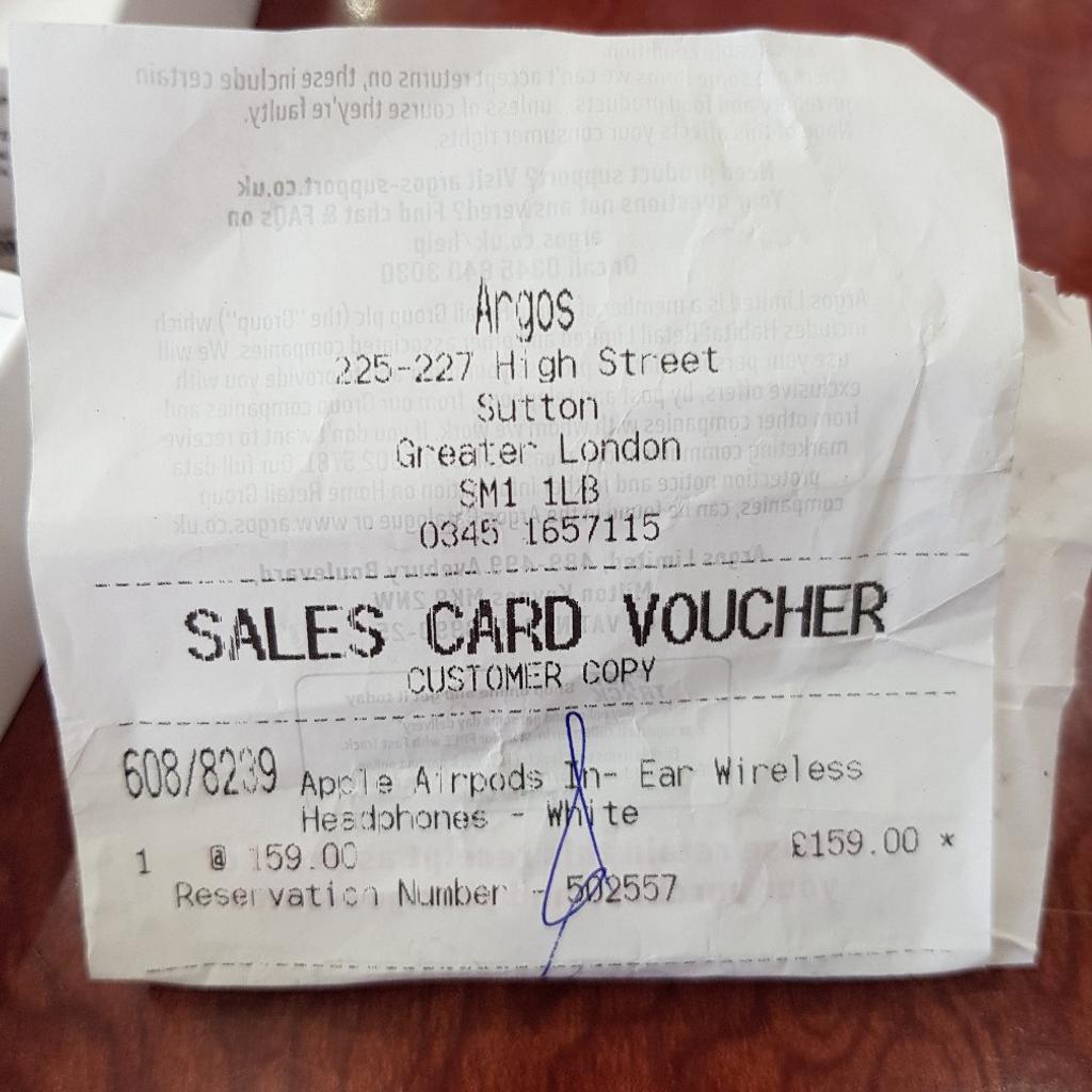 New Apple Airpods. With Receipt and warranty in SM5 Sutton for £130.00 ...