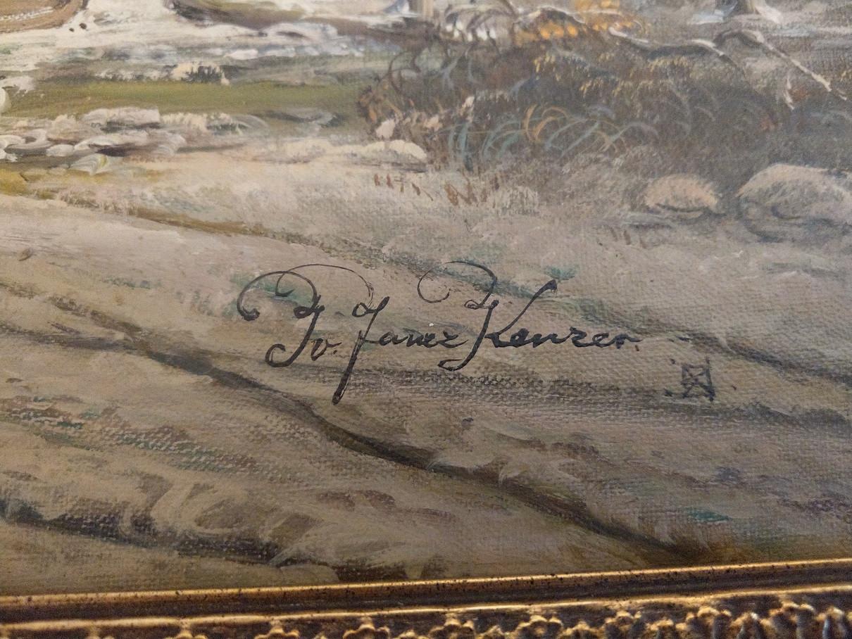 Öl auf Leinwand Gemälde von Janez Kenzer sign in 2130 Gemeinde ...