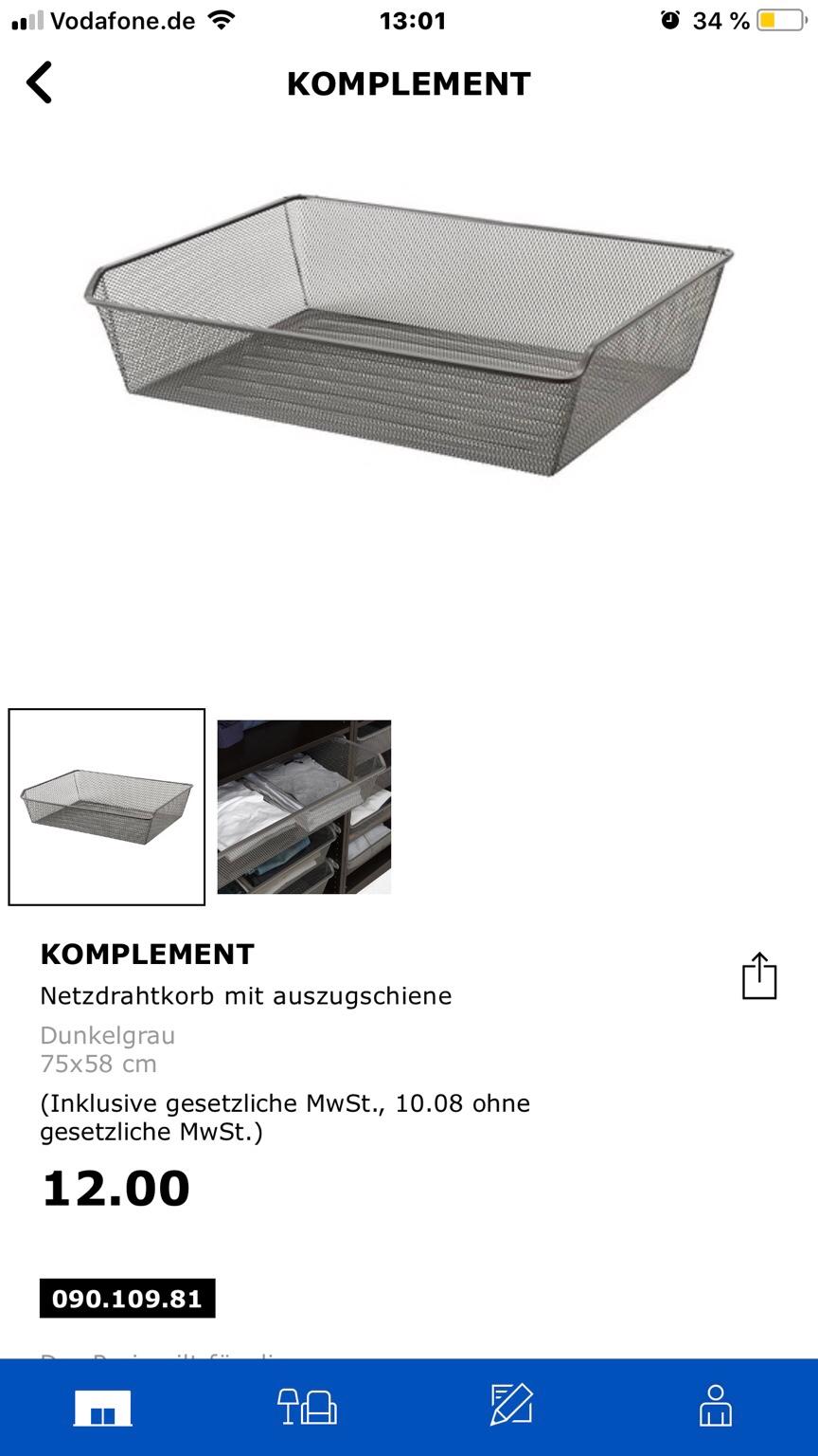 5 x Ikea PAX Drahtkorb Kompliment in 68782 Brühl für 55,00 € zum Verkauf | Shpock DE