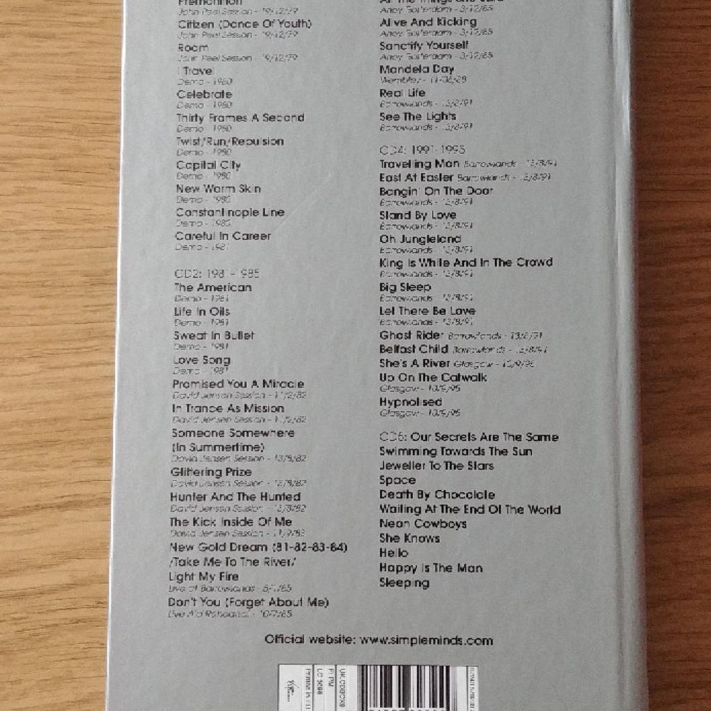 Simple Minds - Silver Box 4CD Box Set in SW15 Wandsworth für £ 100,00 ...