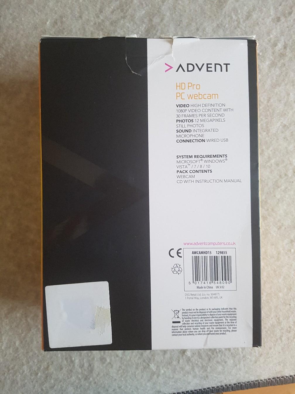Advent Pro HD Webcam in Blaby für 12,00 £ zum Verkauf | Shpock DE