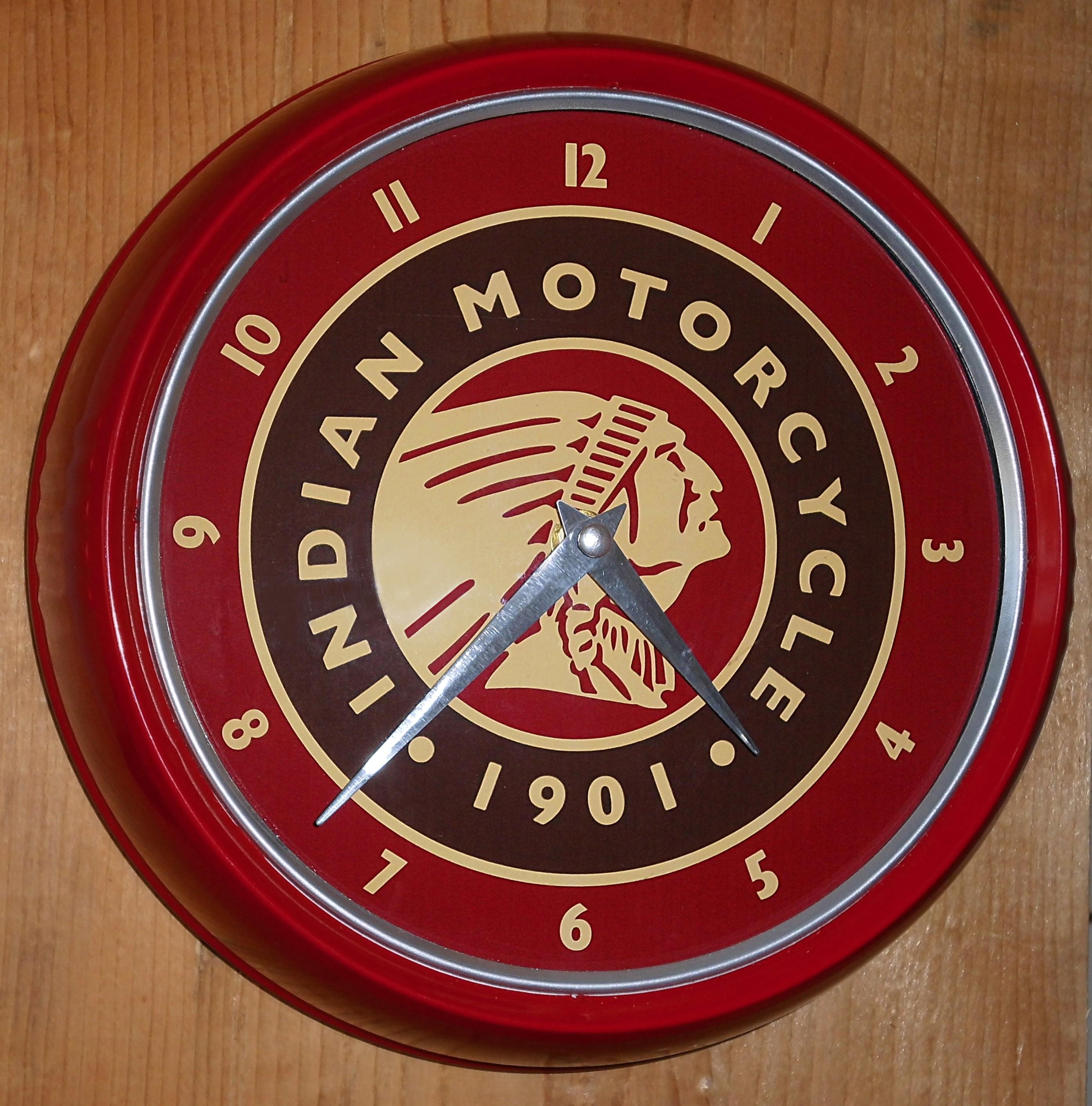 INDIAN MOTORCYCLES RETRO STYLE WALL CLOCK. in CV9 Warwickshire for £18. ...