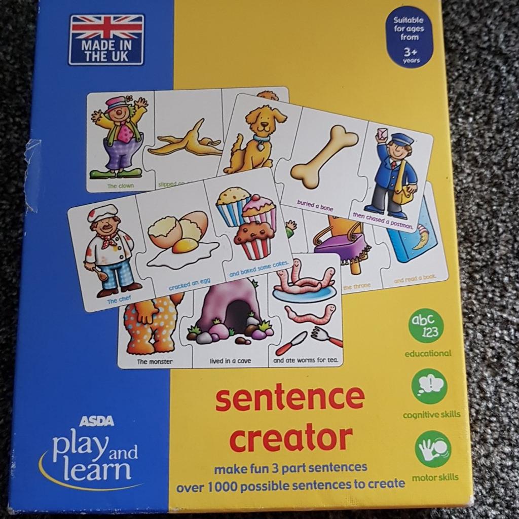 Sentence creator game in SR8 für £ 0,50 zum Verkauf | Shpock AT