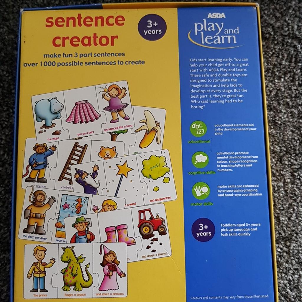 Sentence creator game in SR8 für £ 0,50 zum Verkauf | Shpock AT