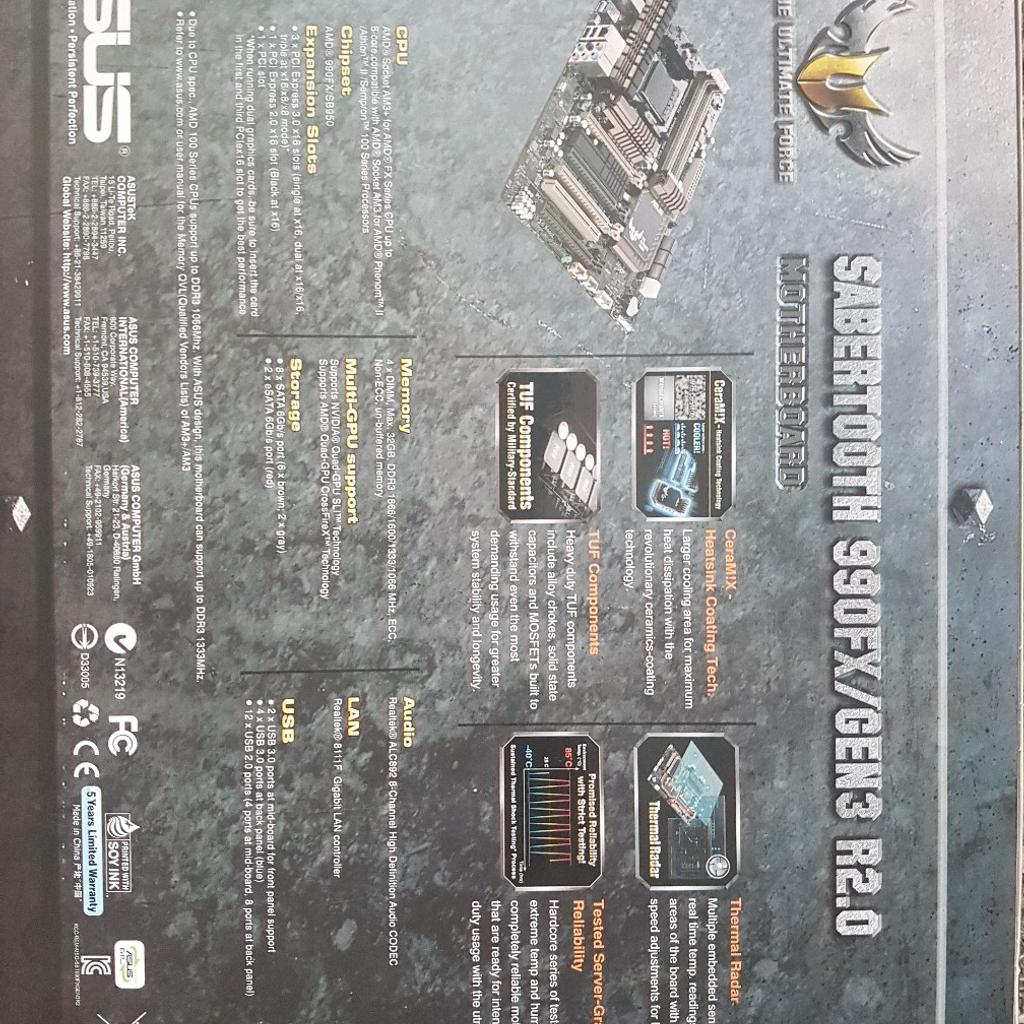 Sabertooth 990FX/GEN3 R2.0 Motherboard with in WF4 Wakefield für 190,00 ...