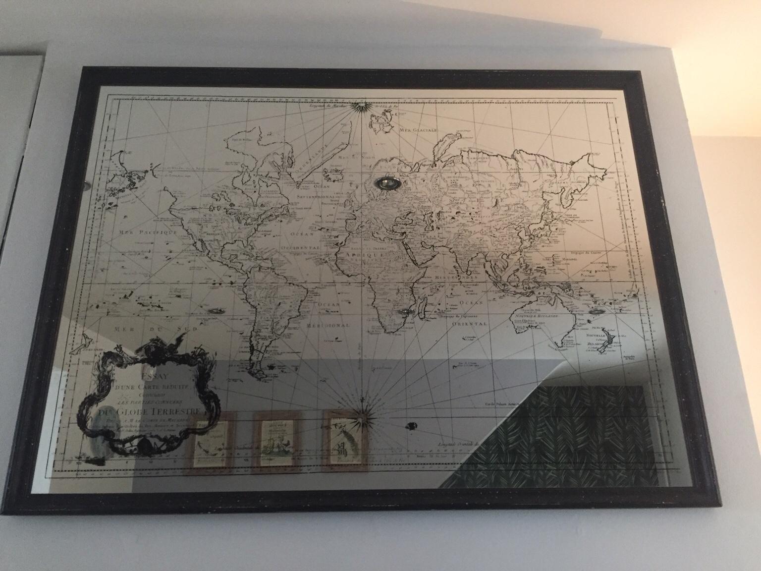Large World Map Feature Mirror in GL50 Cheltenham für 50,00 £ zum ...