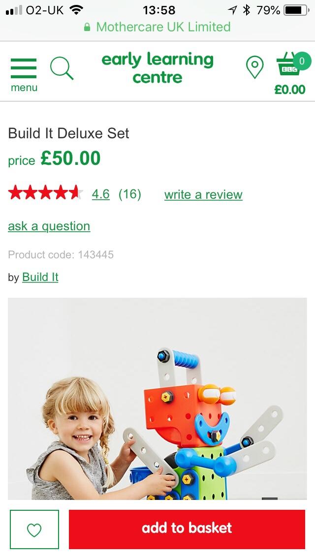 ELC BUILD IT DELUXE SET CONSTRUCTION KIDS in B26 Birmingham für £ 18,00 ...