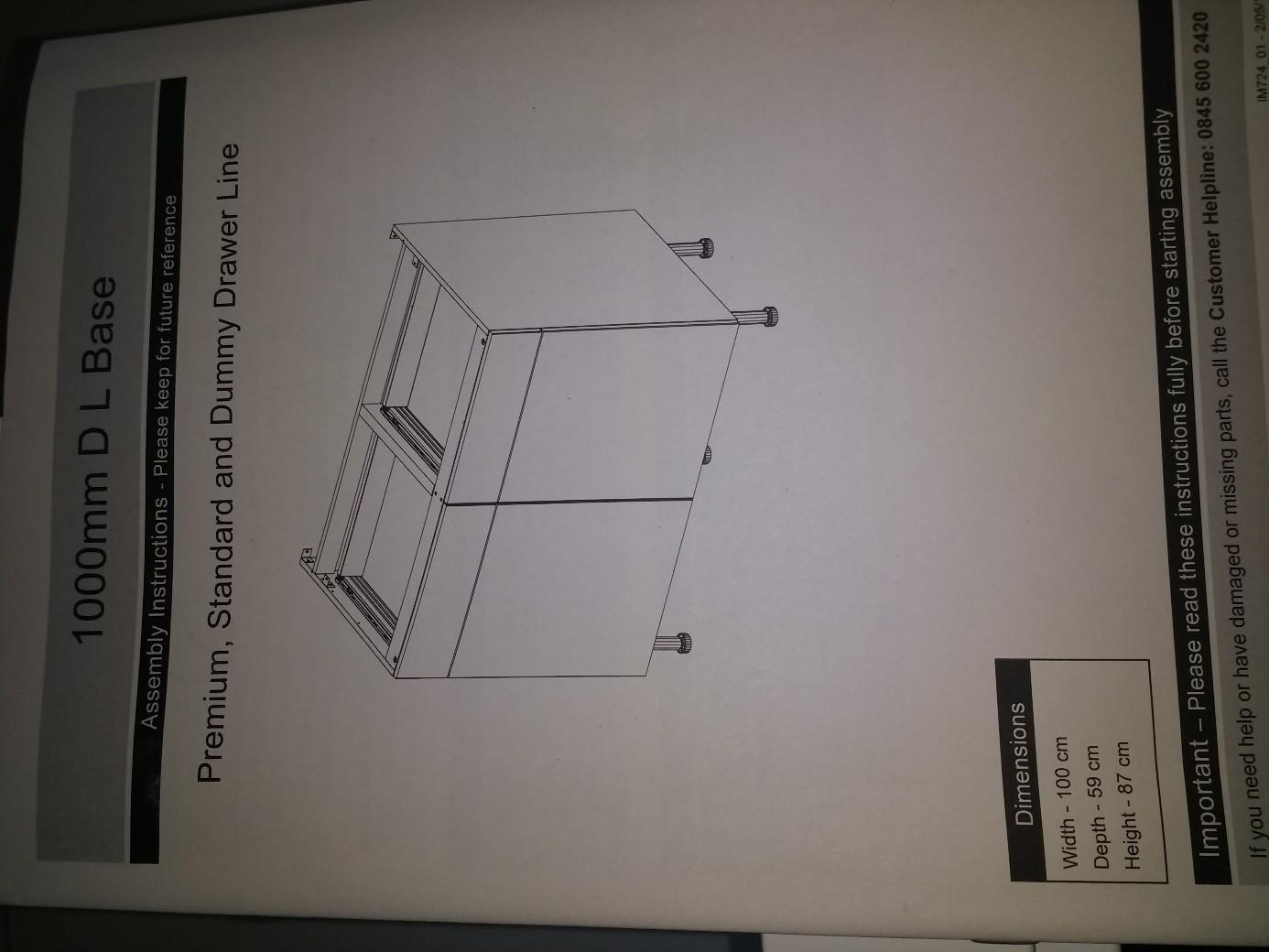 Kitchen cabinet 1000mm drawer line base unit in Helsby for £25.00 for ...