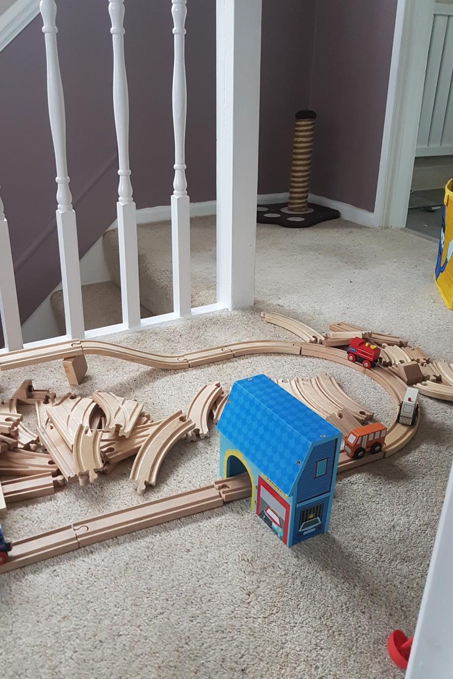 Wooden train set/car track with accessories in B97 Redditch für 20,00 ...